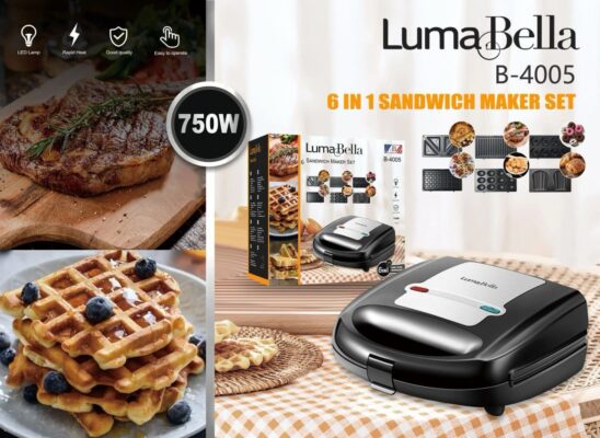 ساندويتش ميكر 6 في1 LumaBella - دكانك دوت كوم